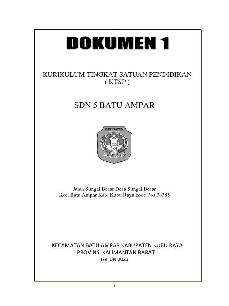 Dokumen 1 KTSP Dan Kurmer | PDF