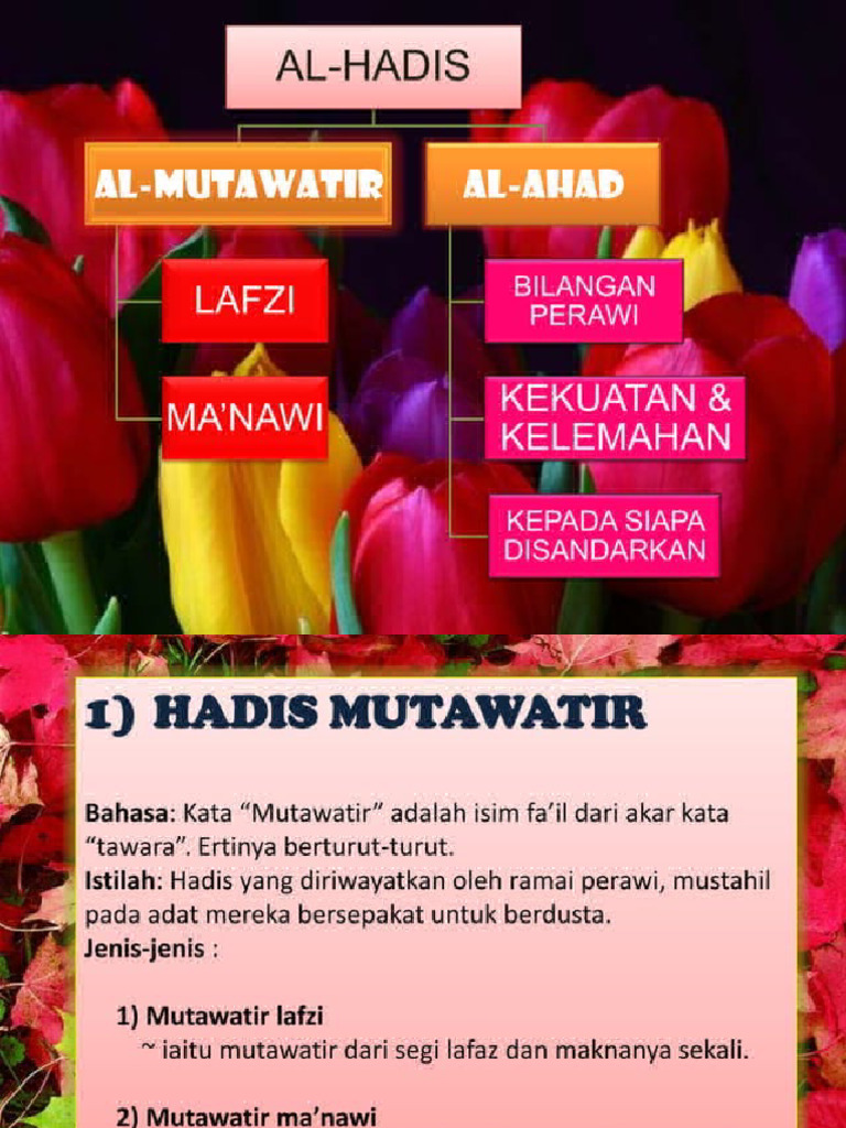 Bahagian Hadis Mutawatir Dan Ahad | PDF