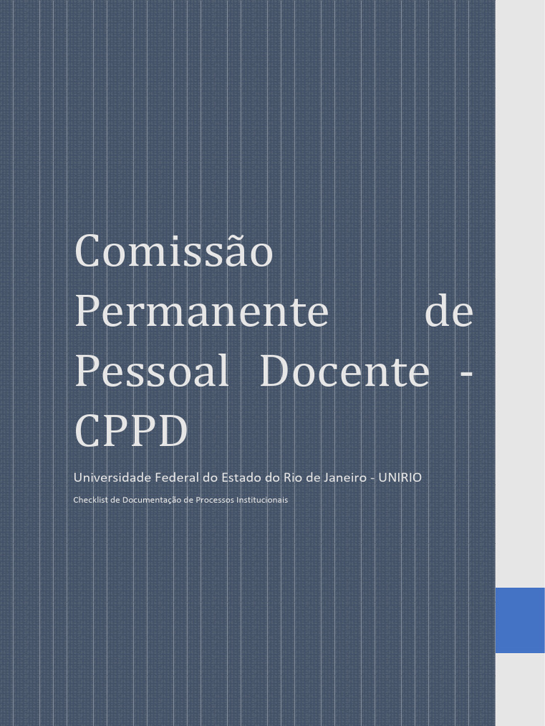 Checklist de Documentação CPPD UNIRIO | PDF