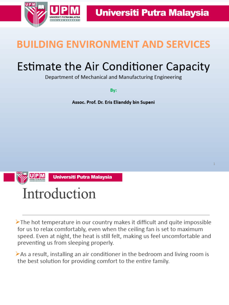 Estimate The Air Conditioner Capacity | PDF | Air Conditioning ...
