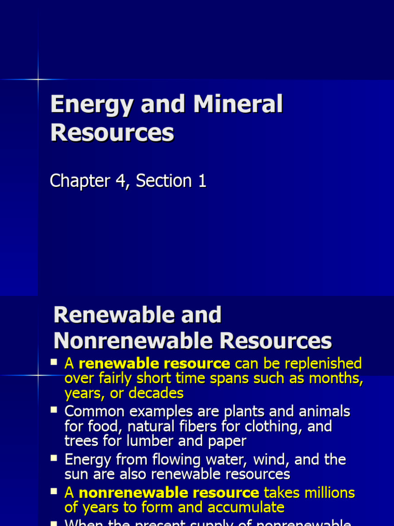 Renewable vs Nonrenewable Resources Guide | PDF | Petroleum | Fuels