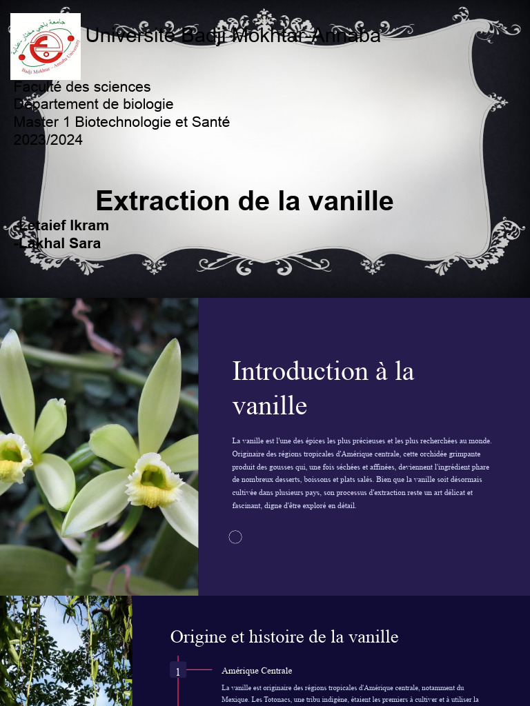 Expo Extraction | PDF | Vanille | Nourritures
