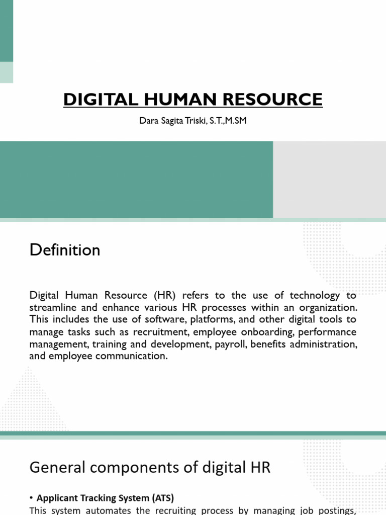 Digital Human Resource | PDF | Human Resource Management | Human Resources
