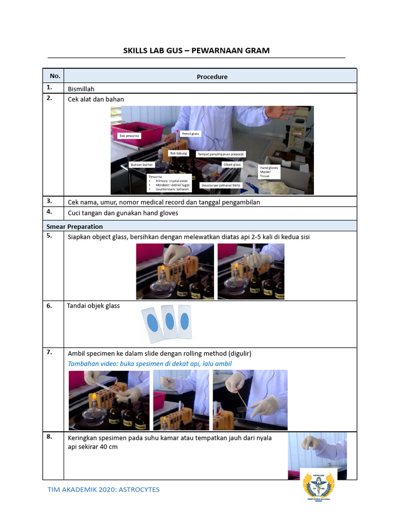 Panduan Praktis Pewarnaan Gram | PDF | Sains & Matematika