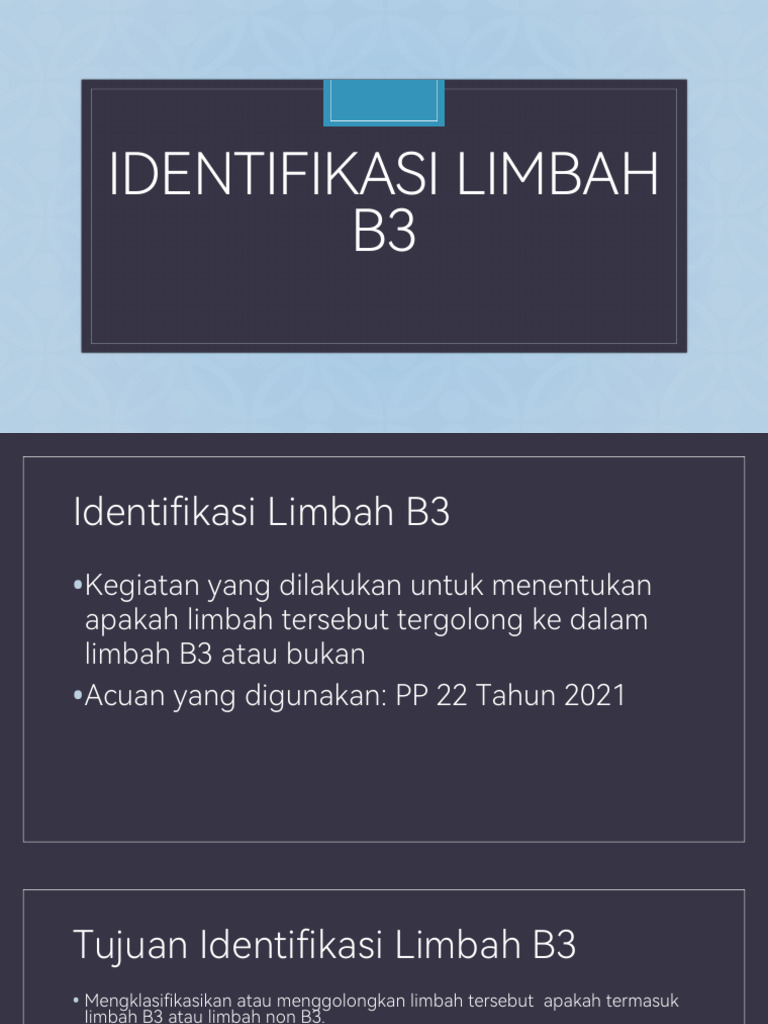 M3-Identifikasi Limbah B3 | PDF