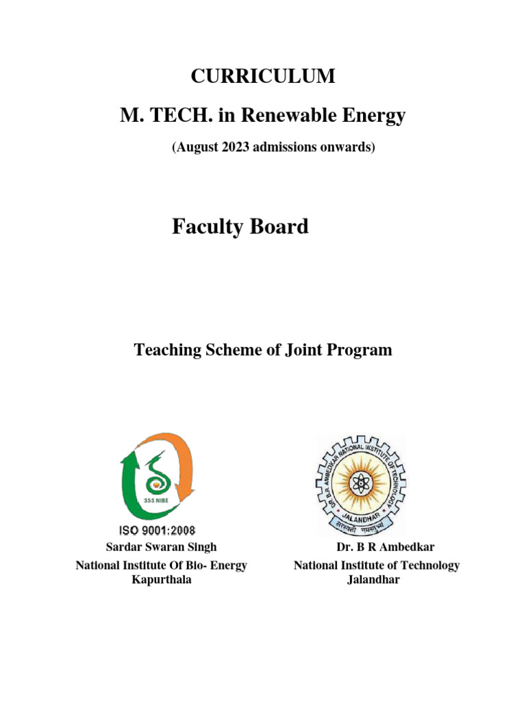 RE-Syllabus 2023 Updated | PDF | Biofuel | Photovoltaics RE-Syllabus 2023 Updated | PDF | Biofuel | Photovoltaics