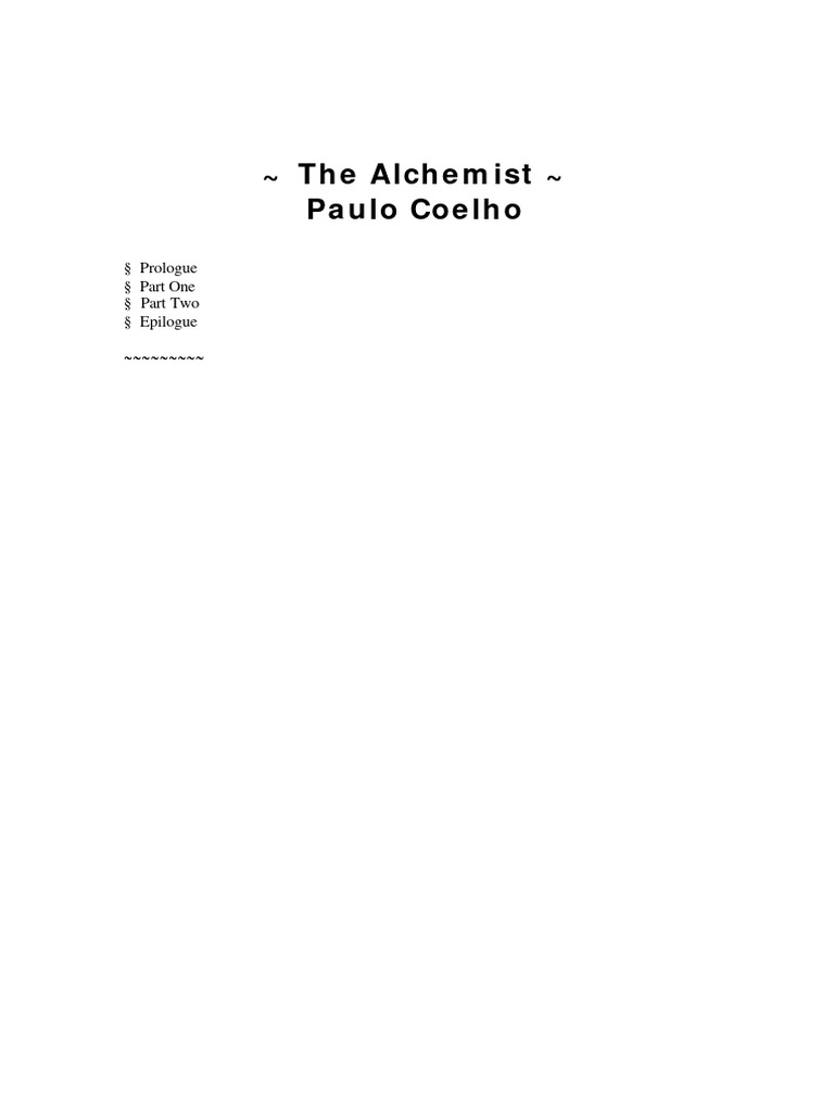 The Alchemist by Paulo Coelho | PDF | Poetry