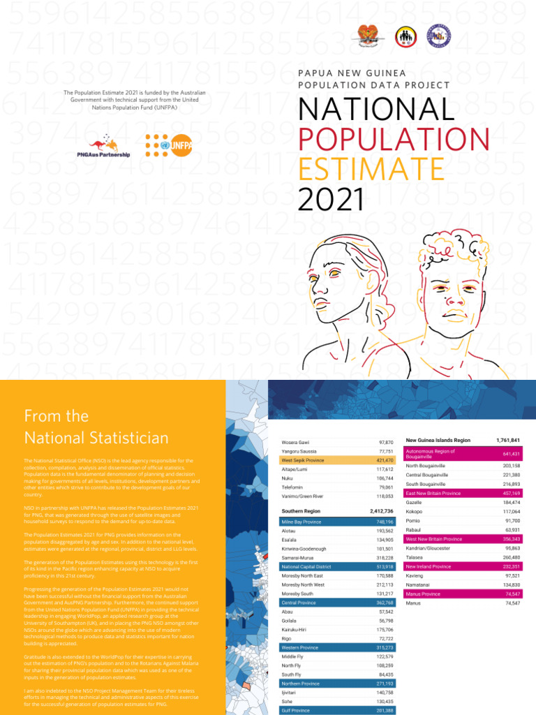 00 PNG- Population Estimate Results | PDF | Papua New Guinea | Statistics