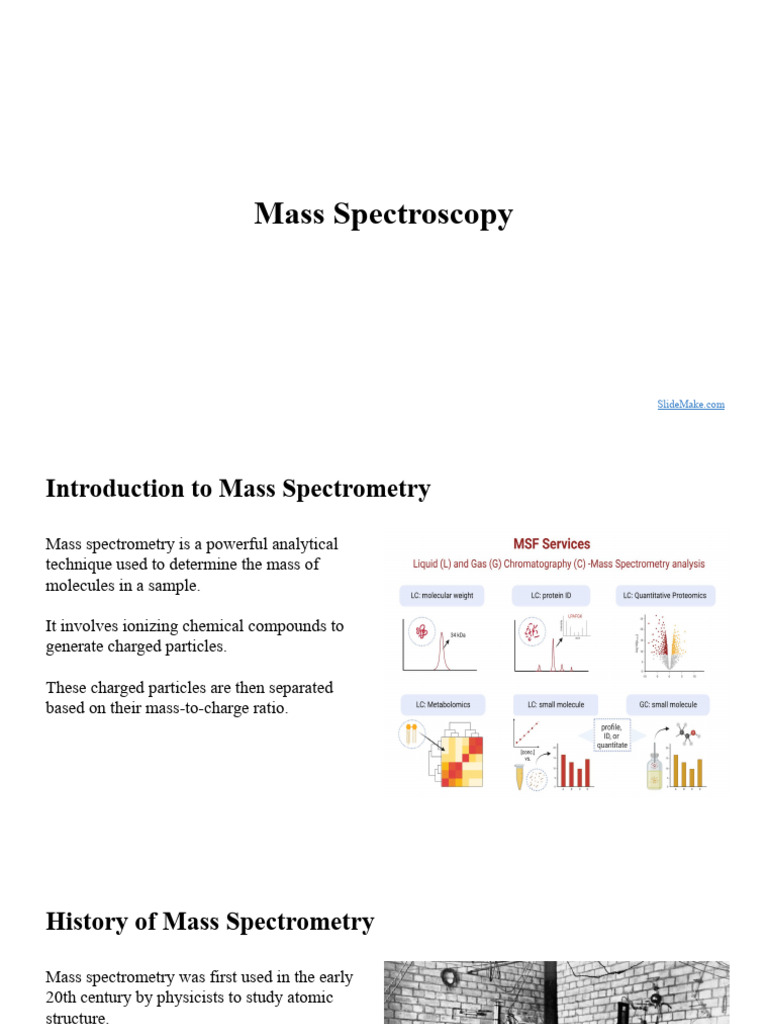 Mass Spectros | PDF | Mass Spectrometry | Time Of Flight Mass Spectrometry