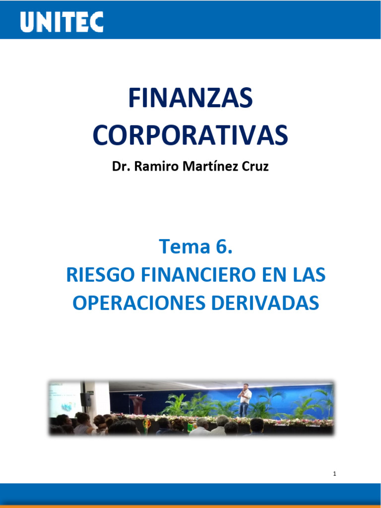 6 Riesgo Financiero en Las Operaciones Derivadas | PDF | Opción (Finanzas) | Swap (Finanzas)
