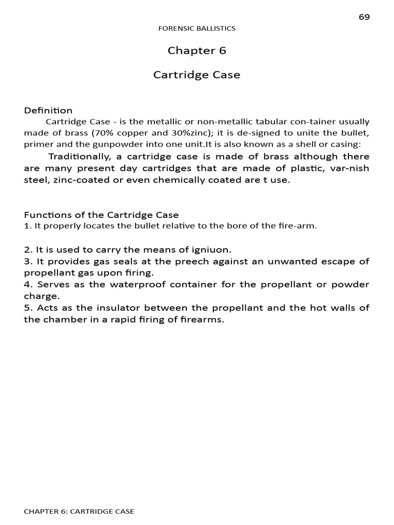 Forensic-Ballistics-Chapter-6 | PDF | Cartridge (Firearms) | Shell (Projectile)