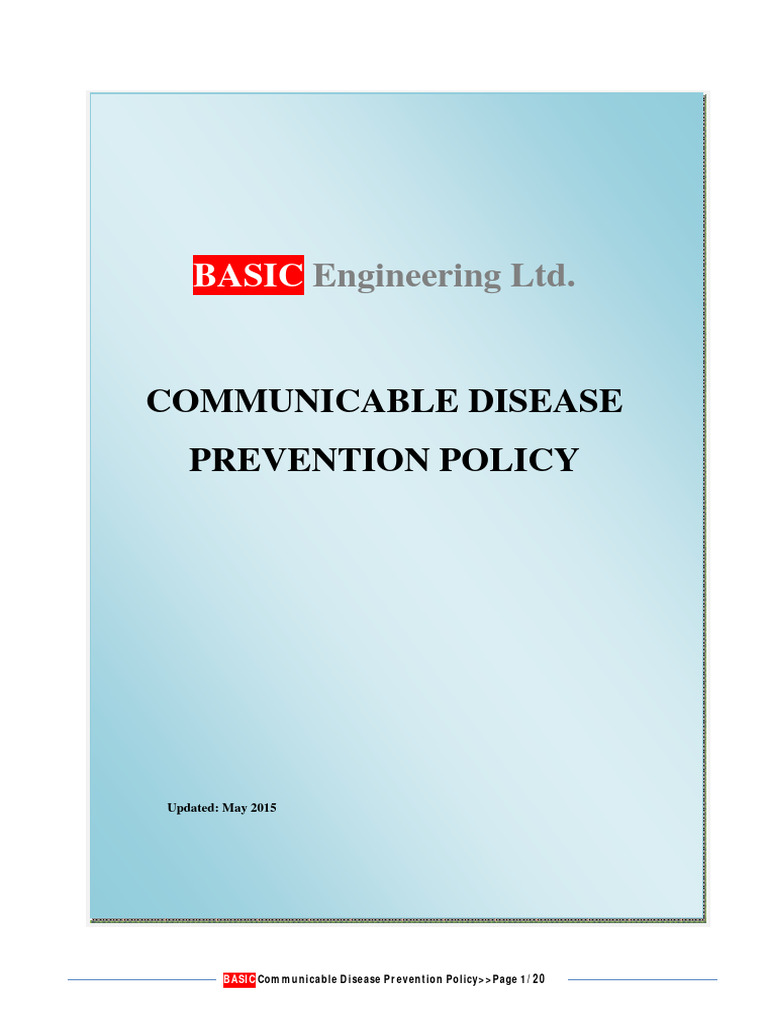 Basic-Communicable-Disease-Prevention-Policy-May 2015 | PDF | Swine ...