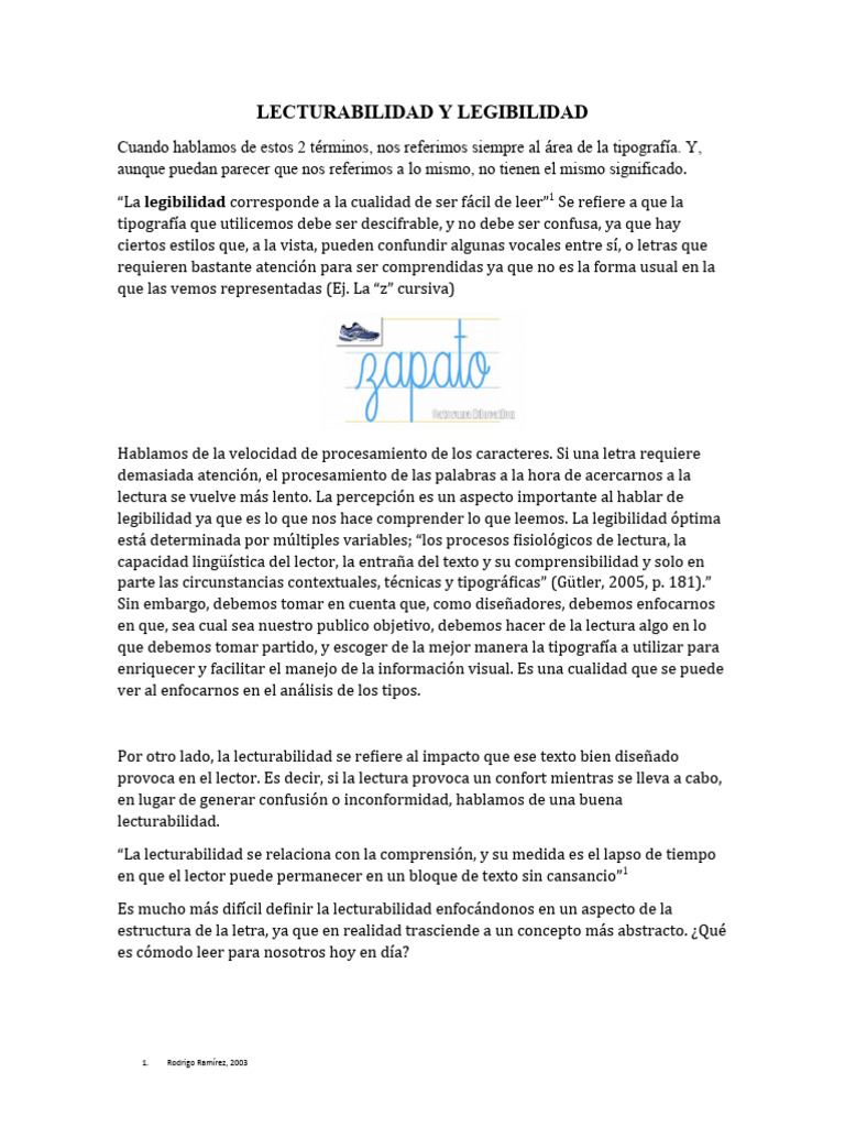 Lecturabilidad y Legibilidad | PDF | Tipografía