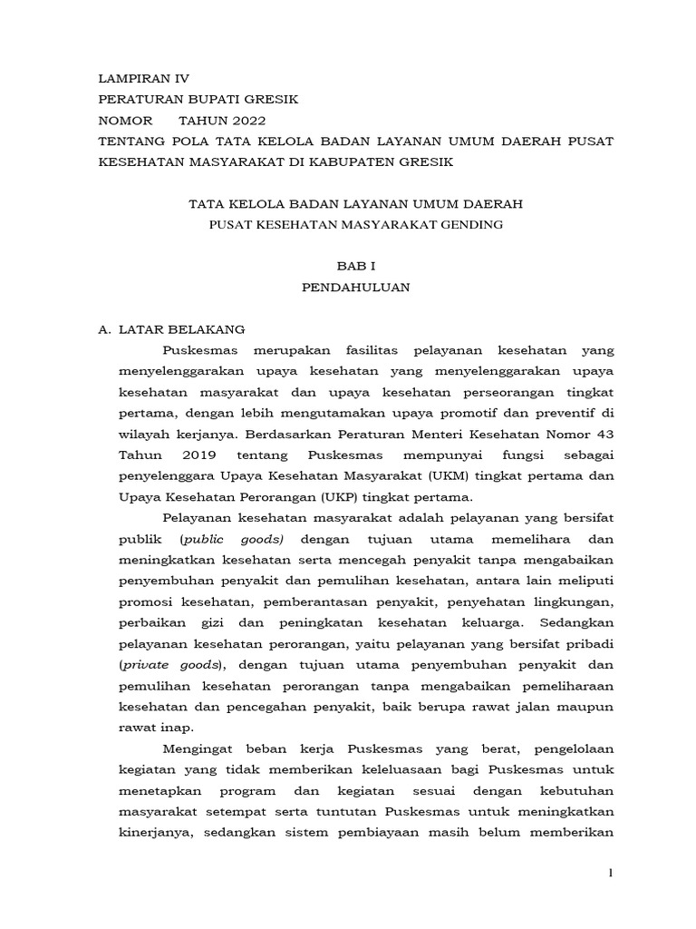 Final Perkada Takel - PKM Gending | PDF