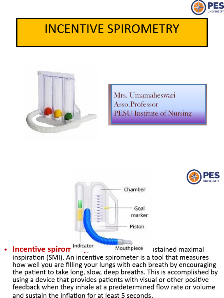 Incentive Spirometer | PDF | Medical Specialties | Respiratory System