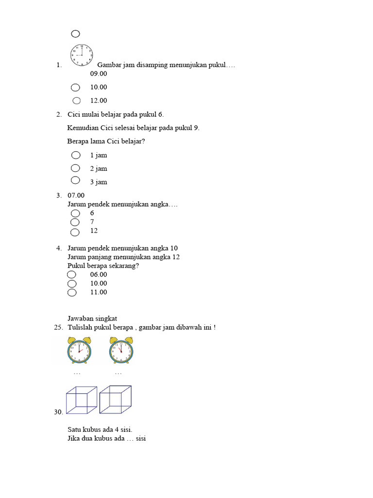Soal ASAT Matematika | PDF