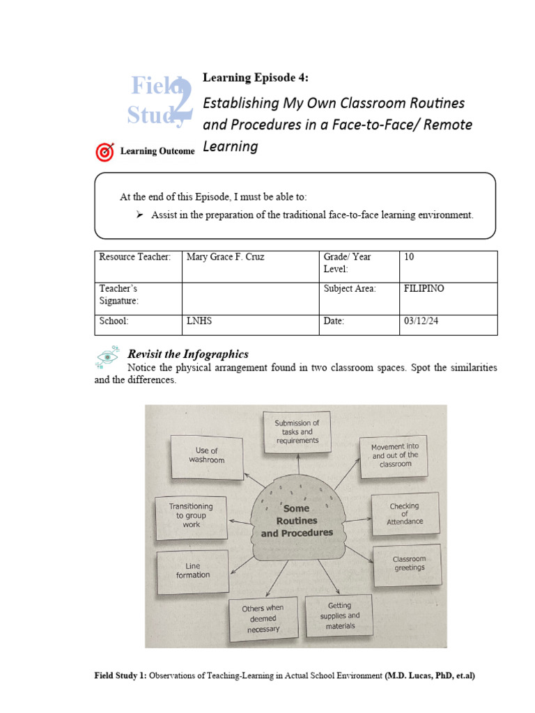 Classroom Routines for Effective Learning | PDF | Classroom | Learning