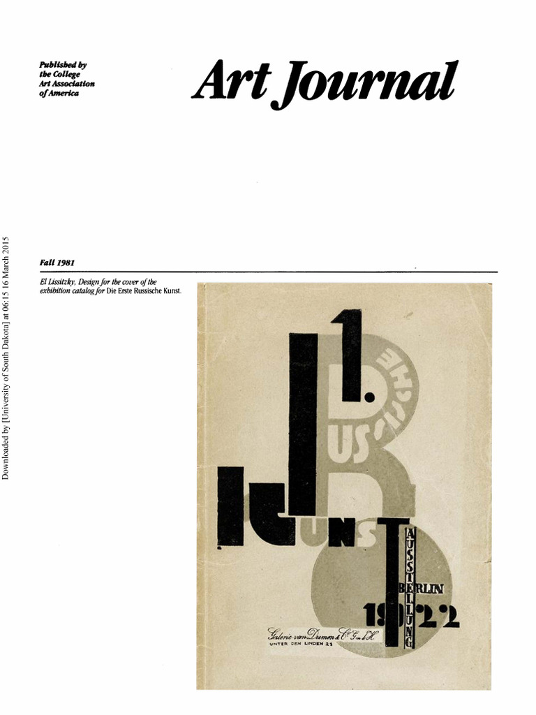 Art Journal - The Russian Avant-Garde (Color) | PDF | The Arts | Movements