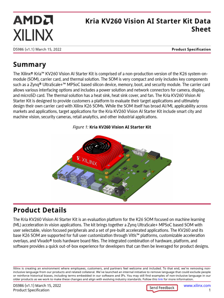 ds986 kv260 Starter Kit-2301120 | PDF | Electromagnetic Interference ...