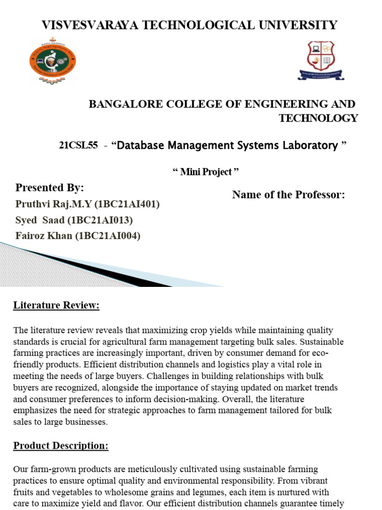 Mini Project PPT 5TH SEM VTU | PDF