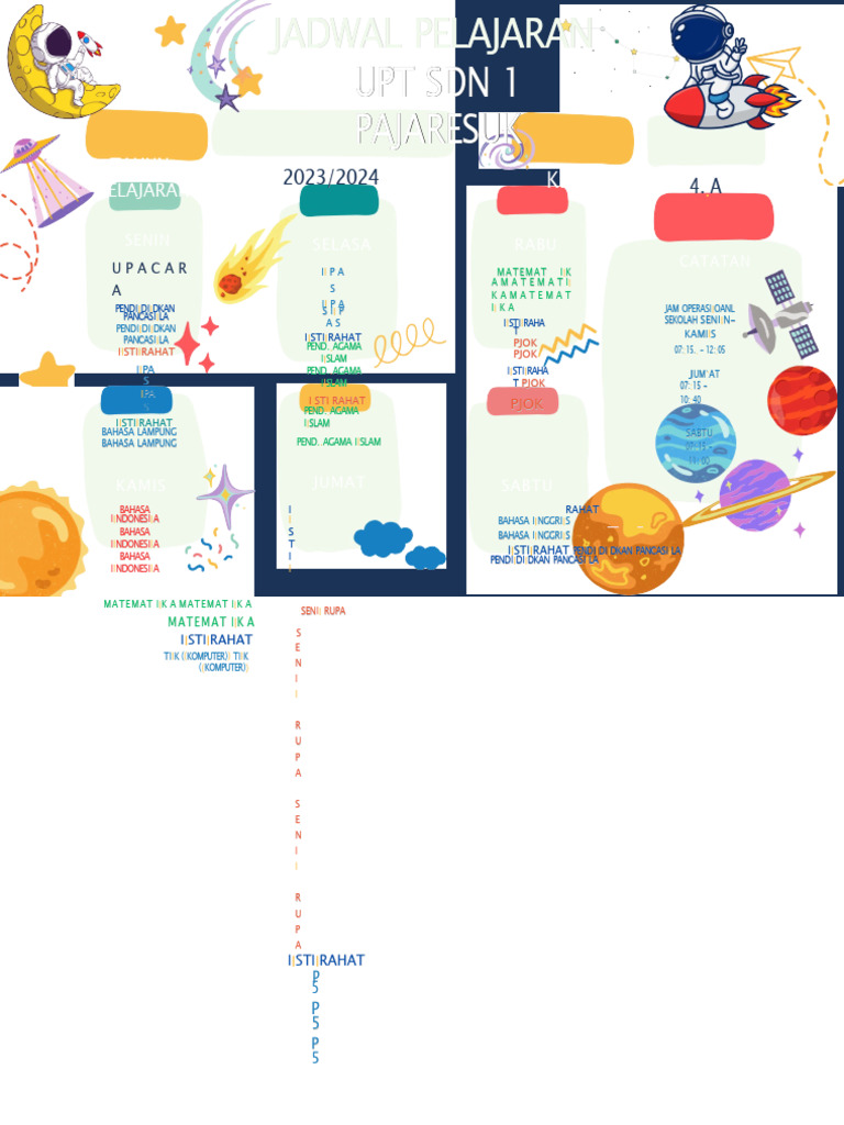 Teacher's Class Schedule 2023/2024 | PDF