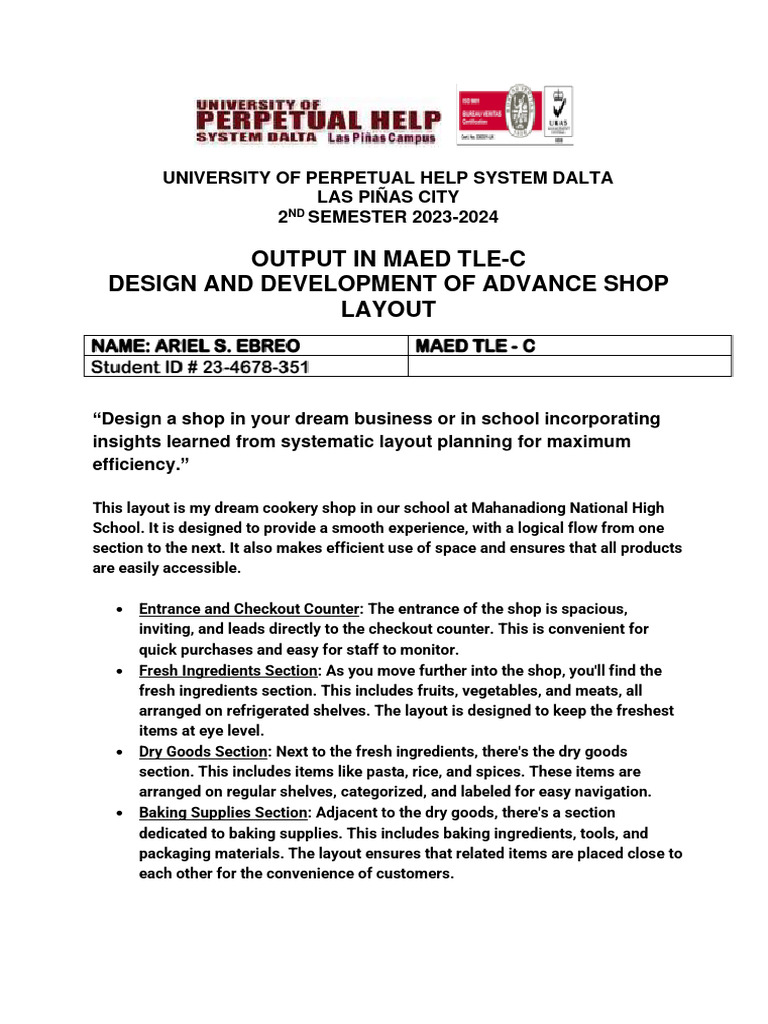 Output in Maed Tle | PDF | Kitchen | Food And Drink Preparation