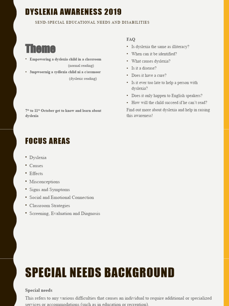 DYSLEXIA Power Point | PDF | Dyslexia | Learning Disability