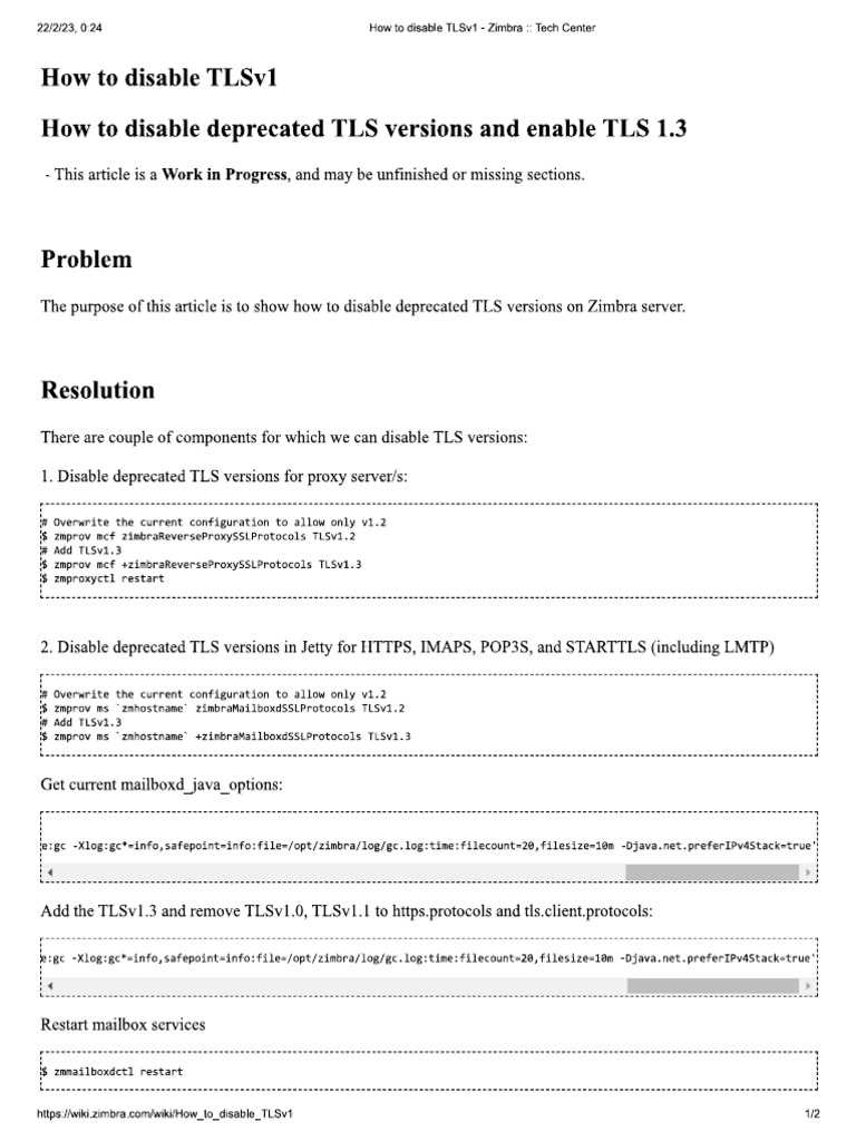 Configuracion Aplicada de Tls | PDF