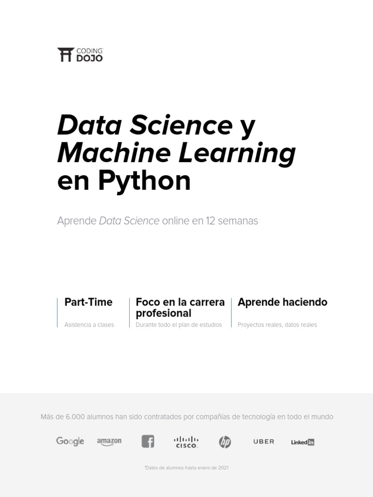 Coding Dojo, Malla Bootcamp Online Data Science, Modalidad Part-Time ...