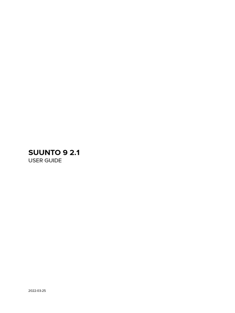Suunto 9 UserGuide EN | PDF | Menu (Computing) | Mobile App