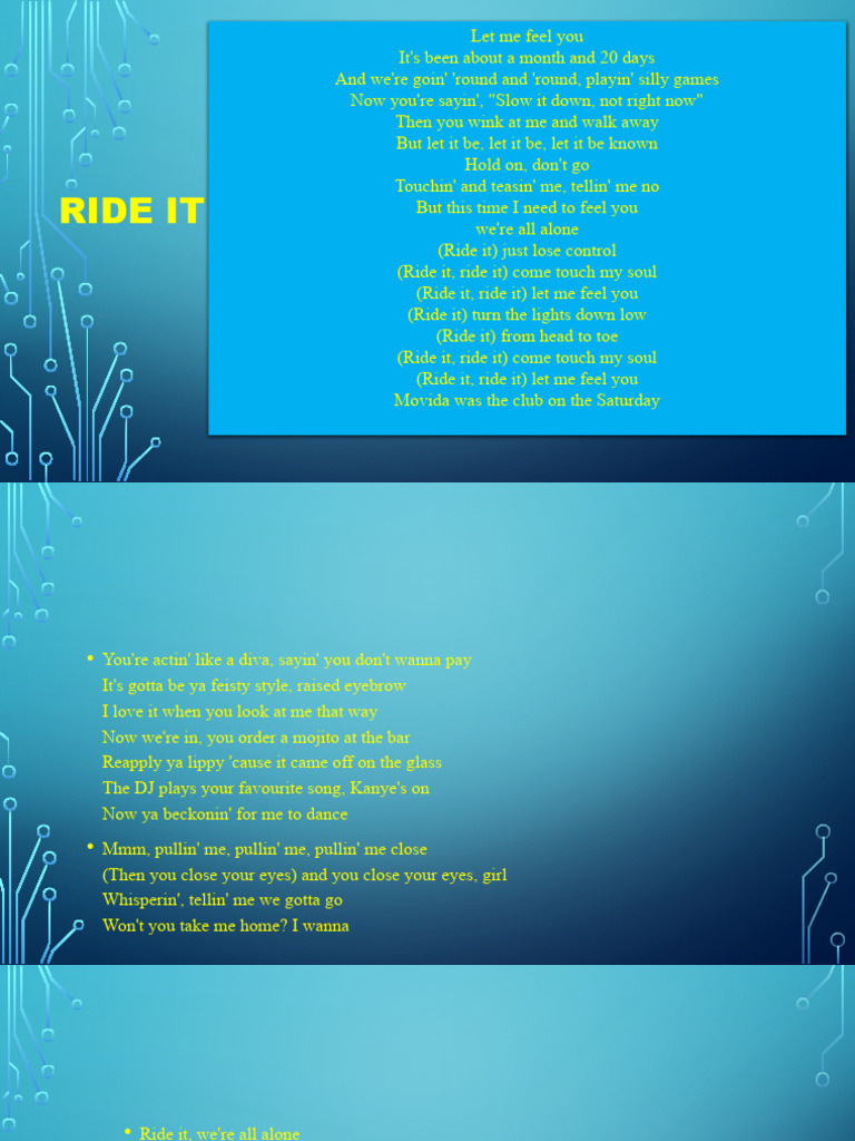 Ride It | PDF