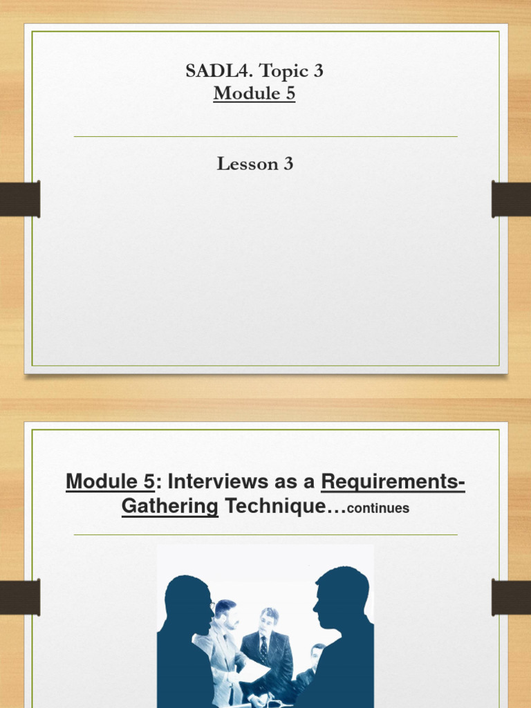 SADL4 - Topic 3 Module 5 Lesson 3 | PDF | Career & Growth