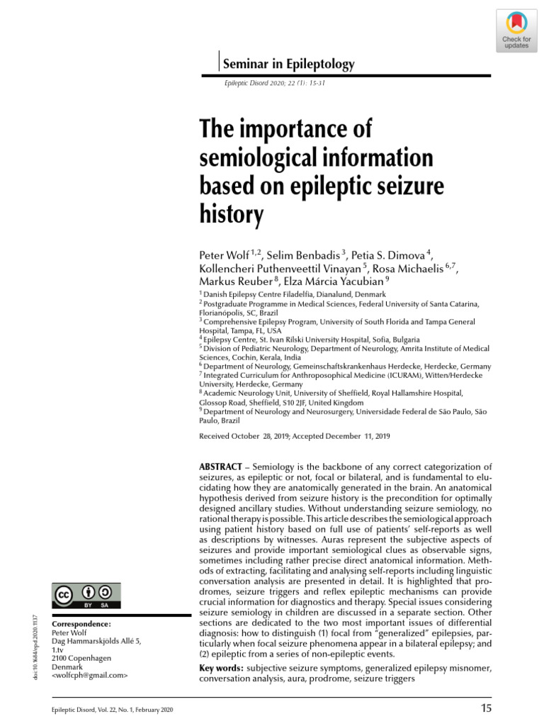The Importance of | PDF | Epilepsy | Episodic And Paroxysmal Disorders