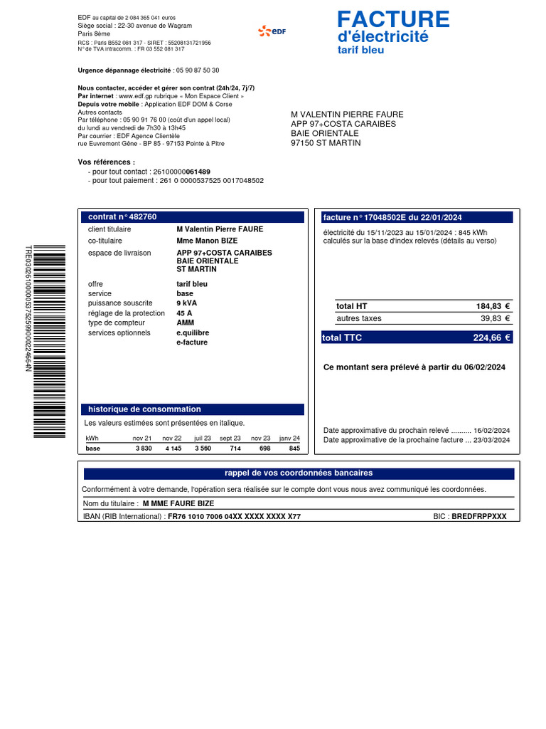 Facture 17048502E | PDF | Facture | Taxe sur la valeur ajoutée