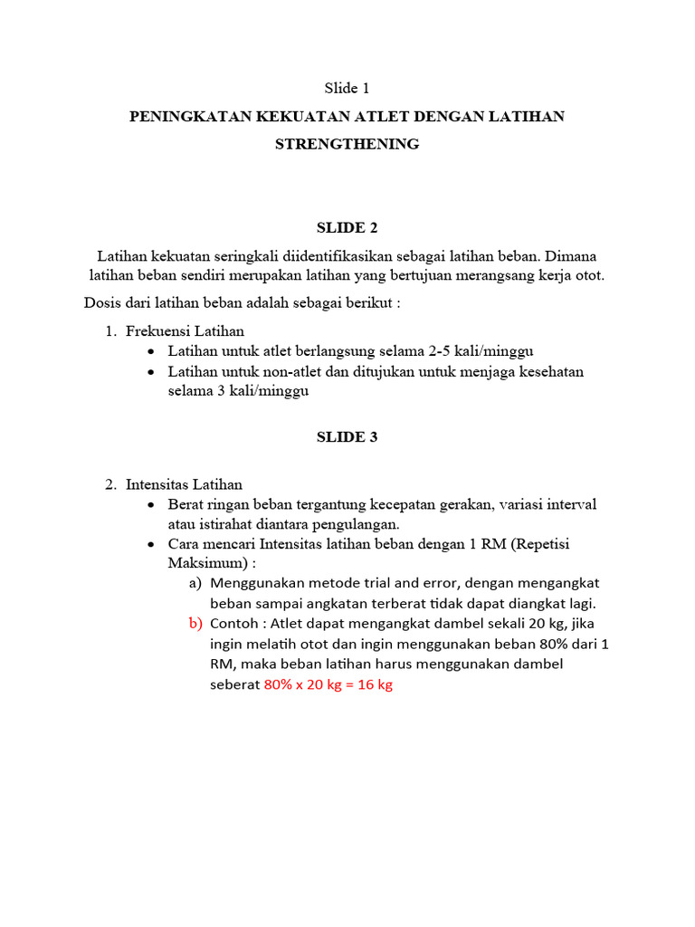 Latihan Strength Part 1 | PDF | Kesehatan Holistik
