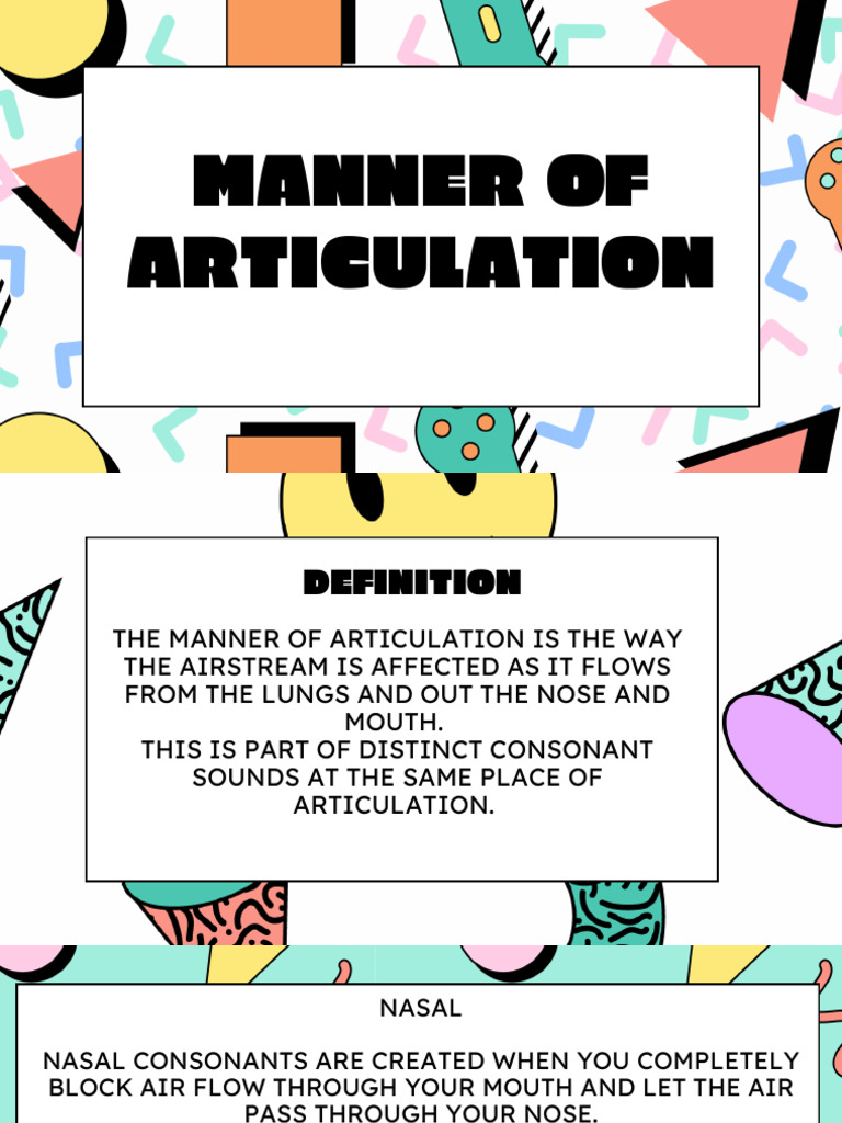 Manner of Articulation Group 3 | PDF | Phonetics | Human Voice