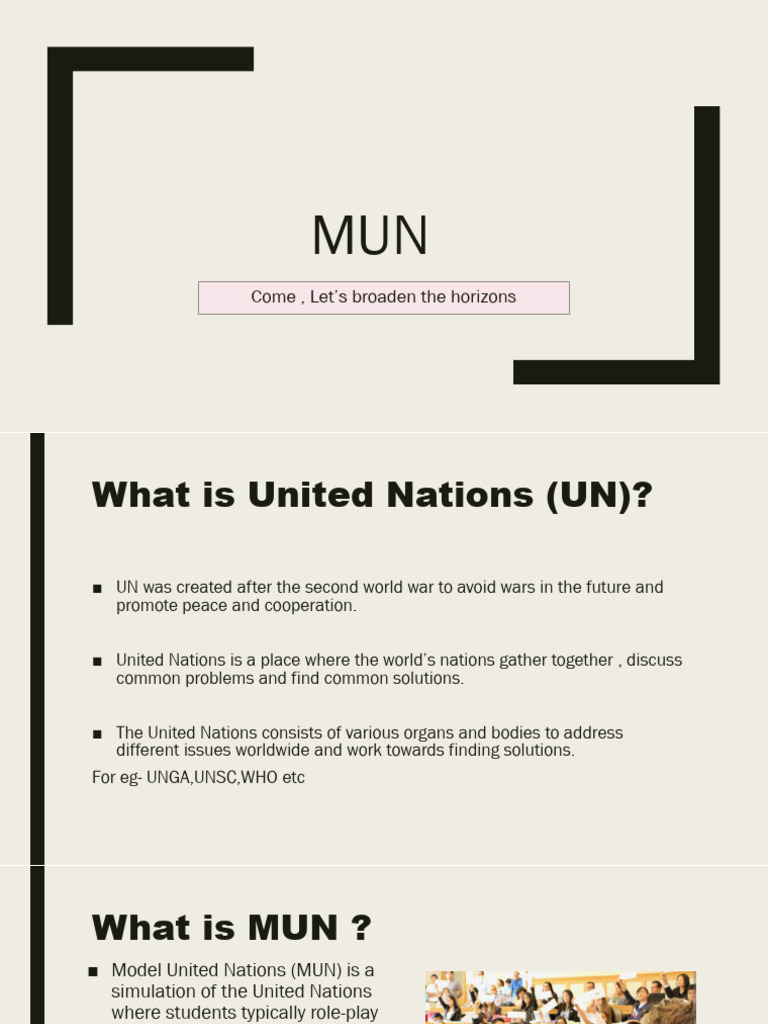 MUN Details | PDF | International Relations