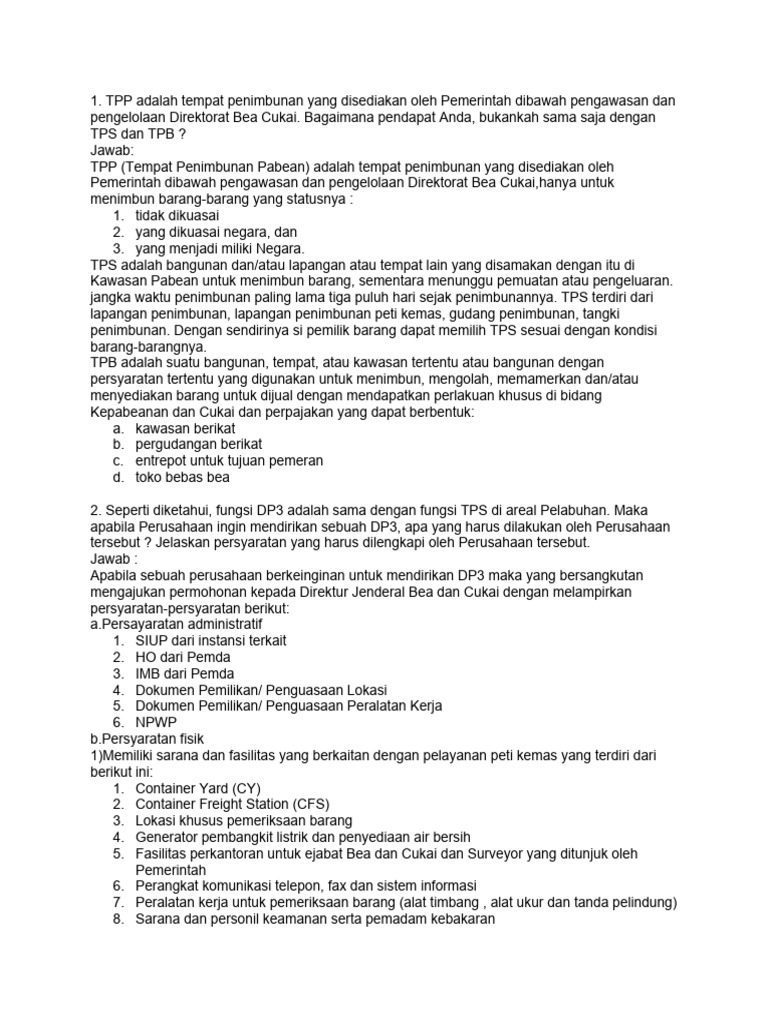 Diskusi 5 Kepabeanan Dan Cukai | PDF | Bisnis