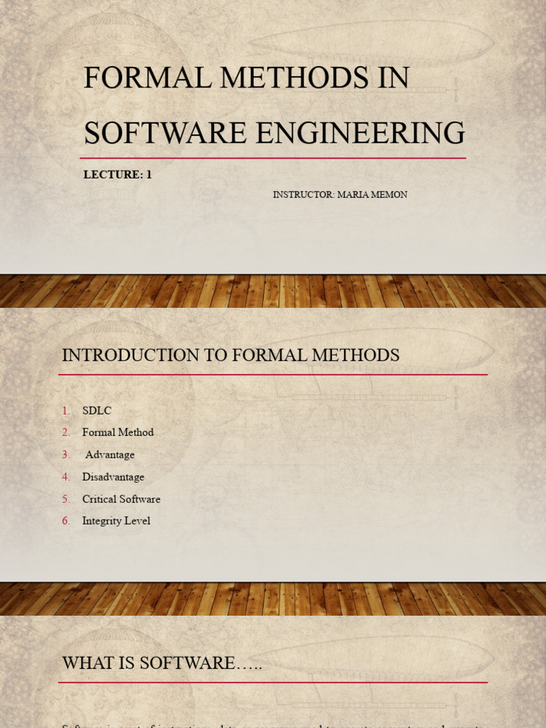 FMiSE Lecture 1 | PDF | Formal Methods | Software
