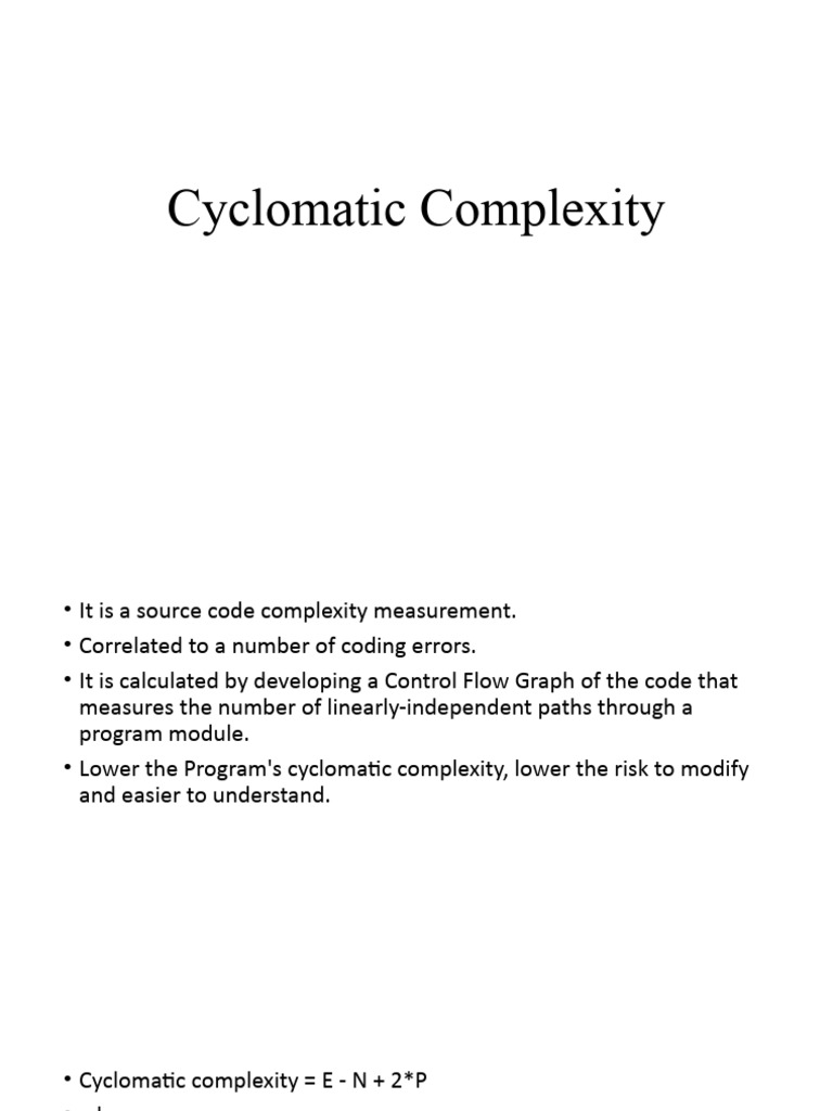 Understanding Cyclomatic Complexity | PDF