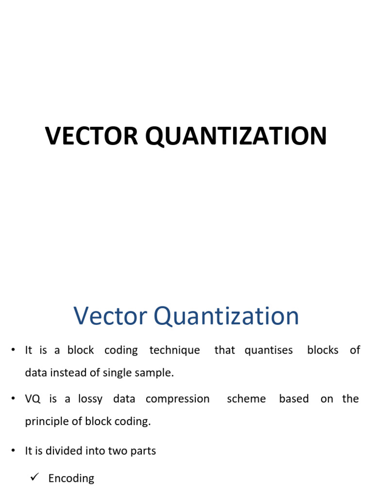 Vector Quantization | PDF | Data Compression | Signal Processing