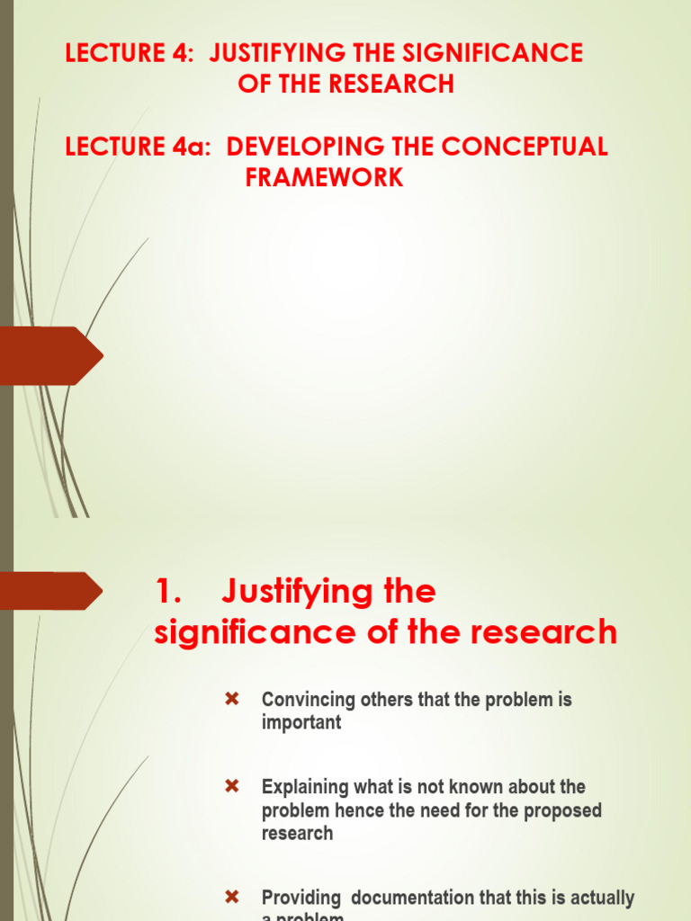 Lecture 4 - Significance of The Research | PDF | Biodiversity | Theory