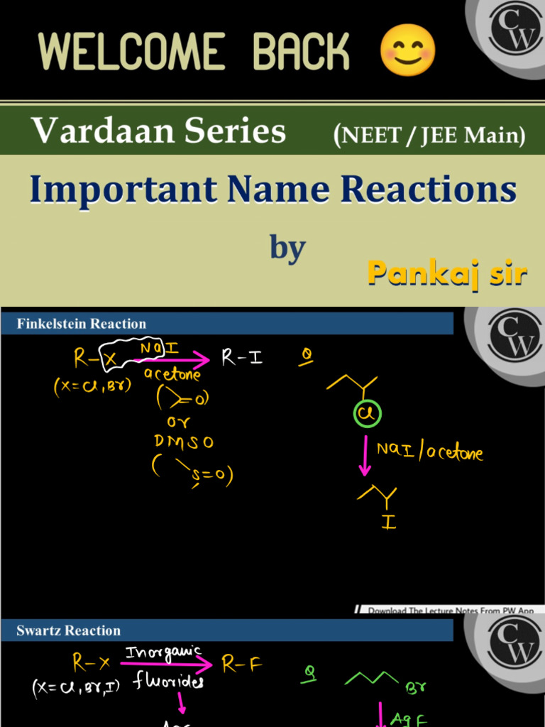 All Important Names Reactions in One Shot | PDF