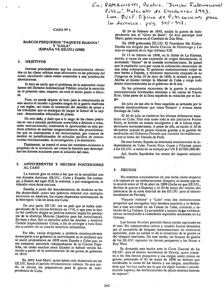 S2 Caso Barcos Pesqueros Paquete Habana y Lola1 | PDF