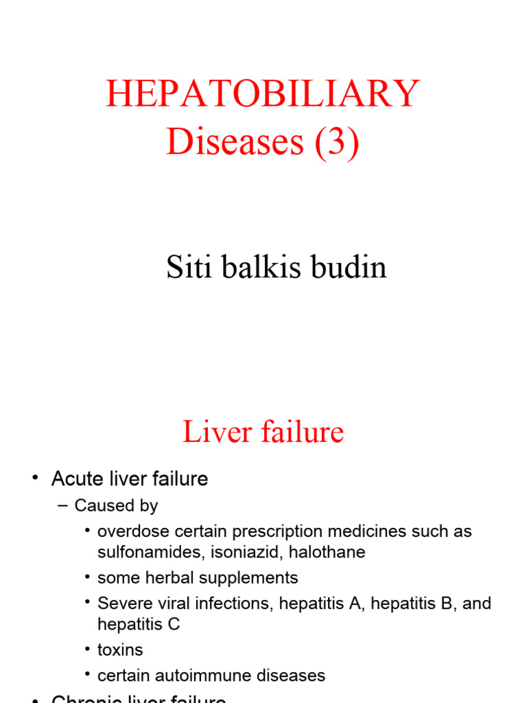 Hepatobiliary Diseases 3 | PDF | Cirrhosis | Liver