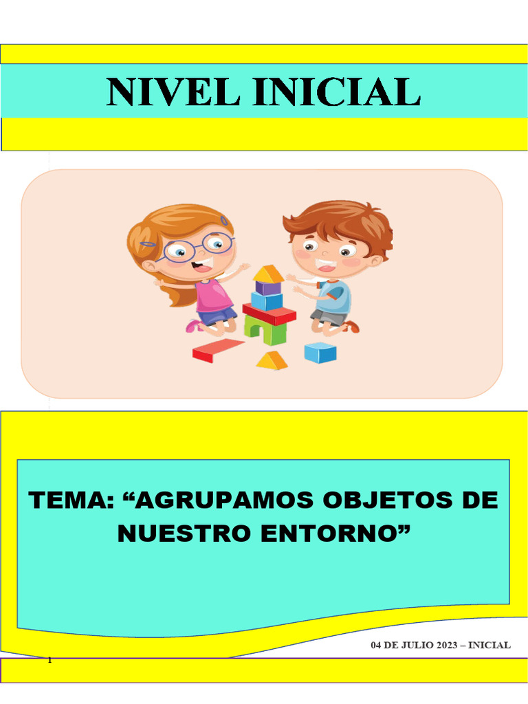 Agrupamos Objetos en Inicial | PDF | Evaluación | Aprendizaje