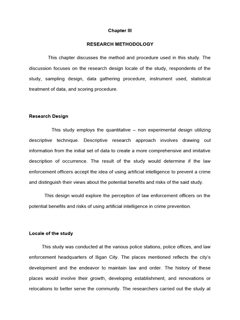 Chapter-III-methodology | PDF | Analysis Of Variance | Police
