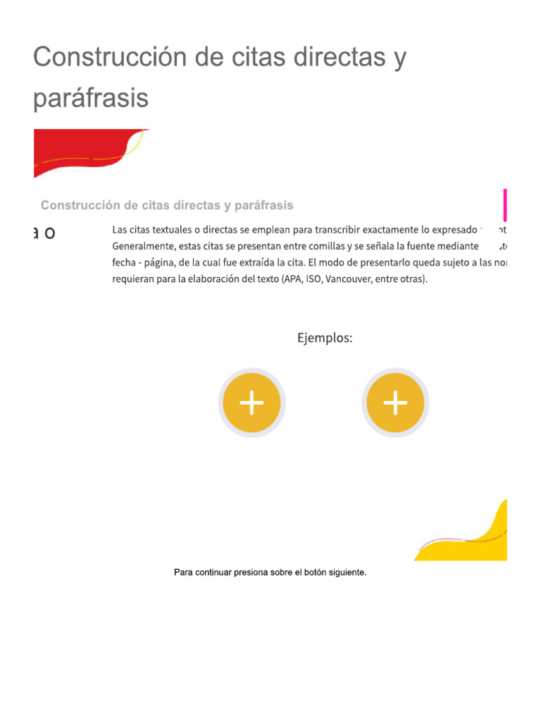 Construcción de Citas Directas y Paráfrasis | PDF