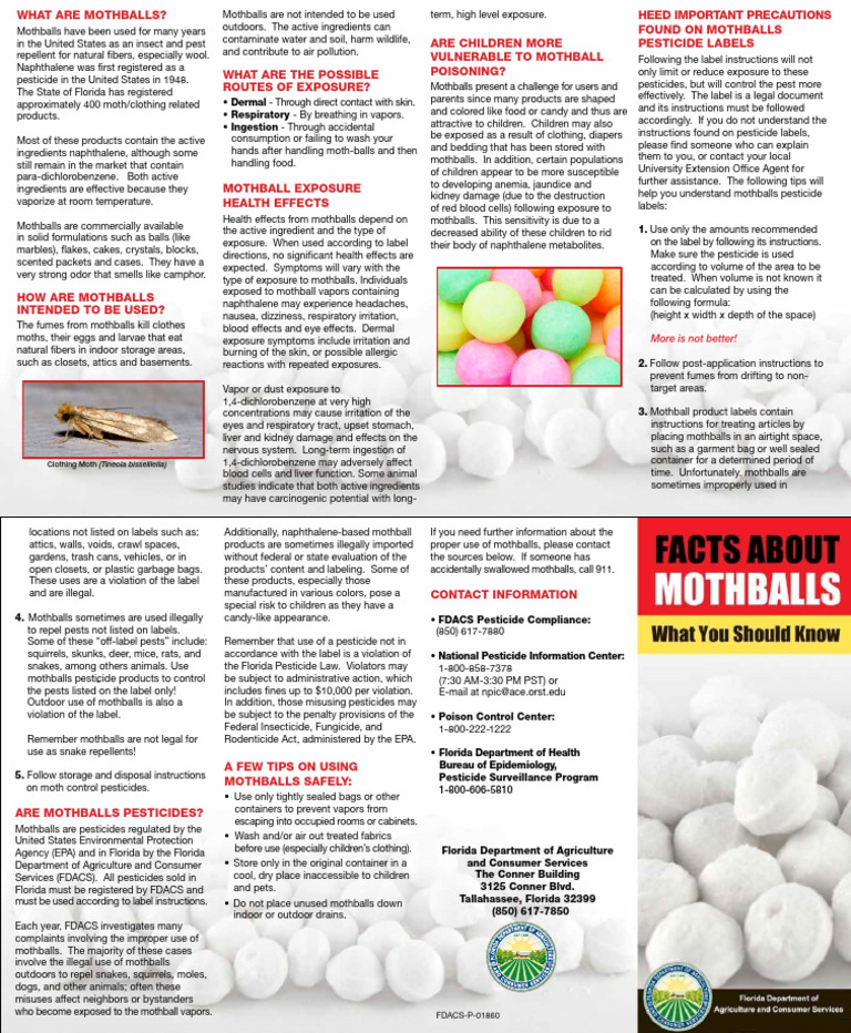 Mothballs-Brochure | PDF | Pesticide | Odor