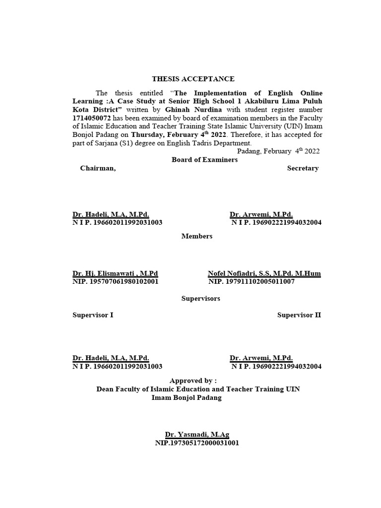 Thesis Acceptance | PDF